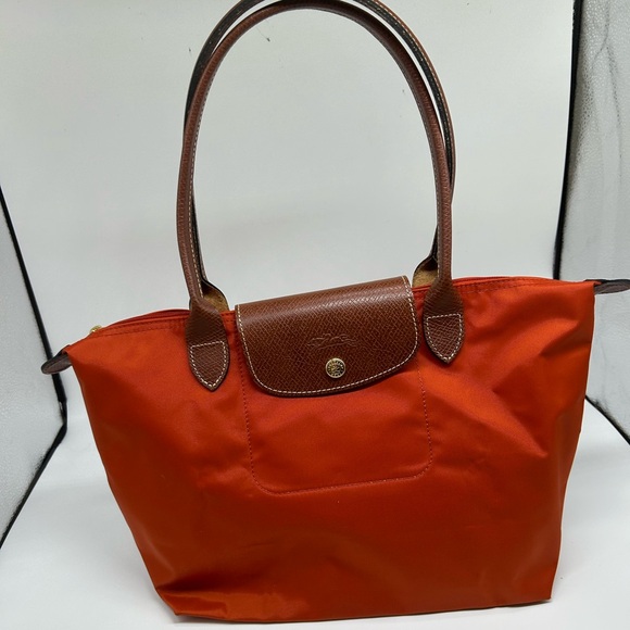 Longchamp | Bags | Longchamp Le Pliage Medium Burnt Orange Nylonbrown ...